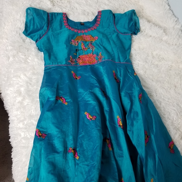 india | Dresses | Made In India Embroidered Dress Blue Size Xxl A27 | Poshmark